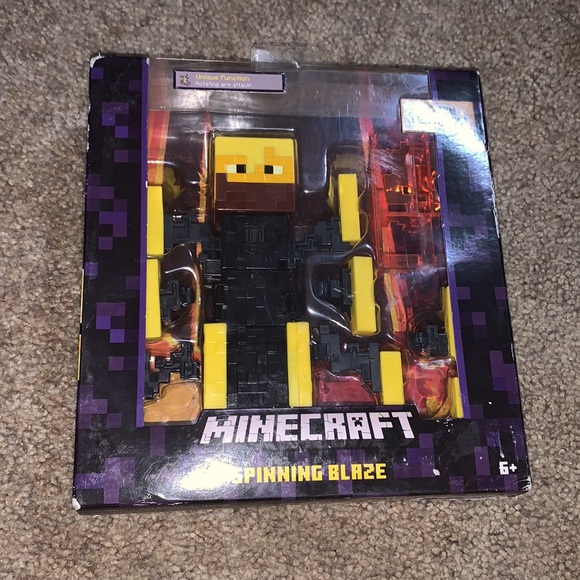 Minecraft | Toys | Mattel Minecraft Blaze Action Figure With Spinning ...